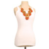 Orange Medallion Statement Necklace - Vivid Designs Jewelry